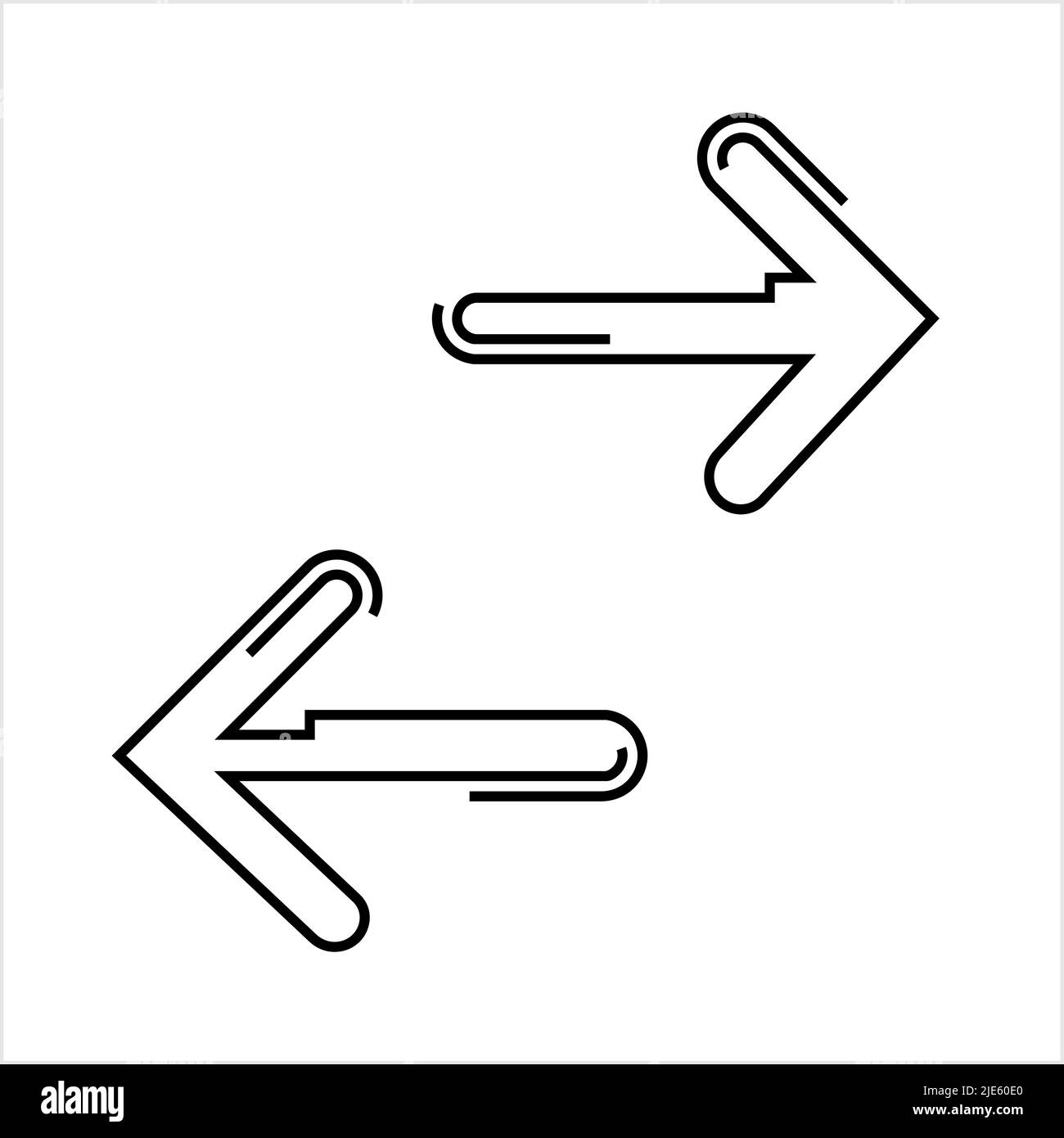 Icône de flèche, icône de flèche de direction Illustration d ...