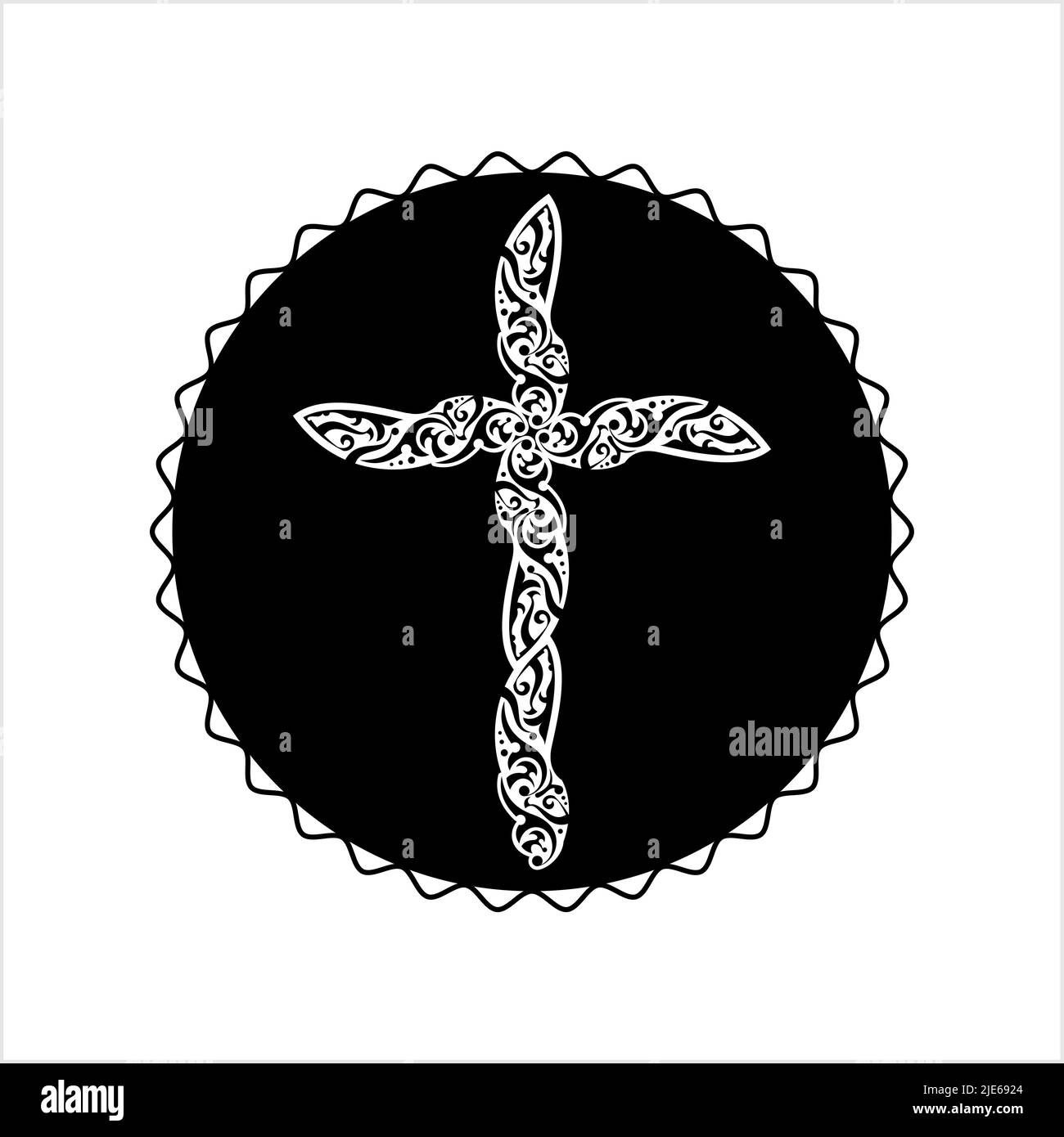 Christian Cross Design, le symbole du christianisme Illustration de l ...