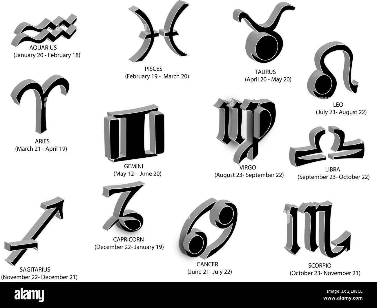 Symbole du zodiaque Banque d'images détourées - Alamy