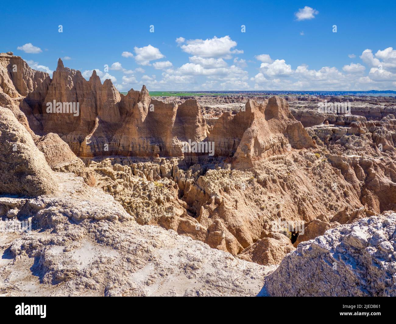La région de Windows Trail du parc national des Badlands dans le Dakota ...