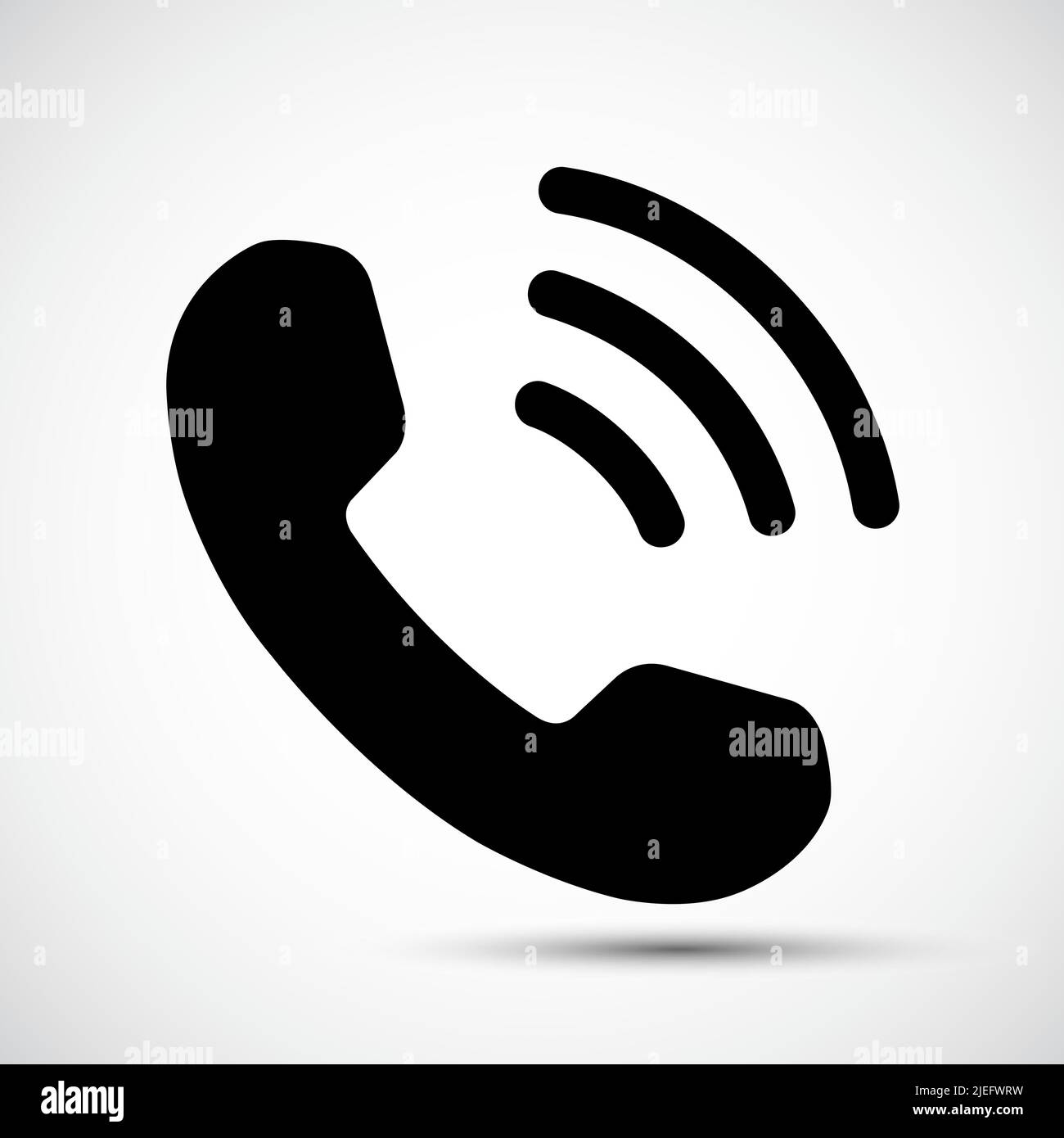 Icône de téléphone symbole signe isoler sur fond blanc, illustration ...