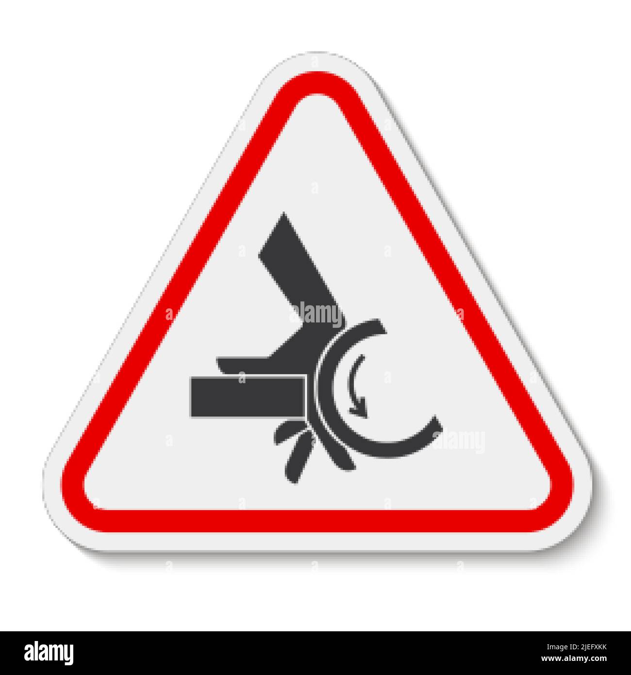 Symbole de point de pincement du rouleau de compression manuel symbole ...