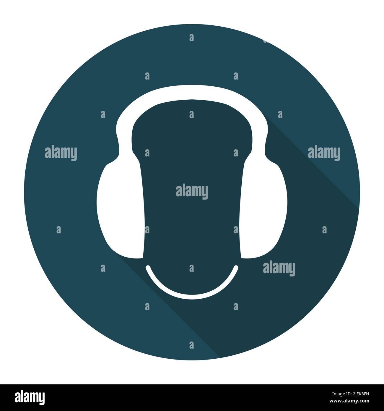 Symbole porter des protections auditives panneau isoler sur fond blanc ...