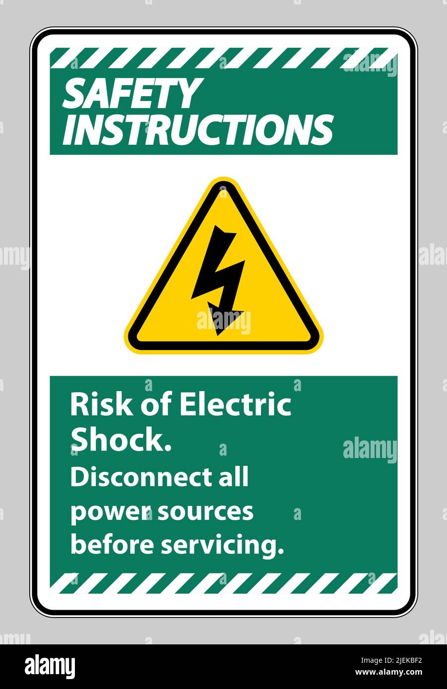 Consignes de sécurité risque de choc électrique symbole signalisation ...