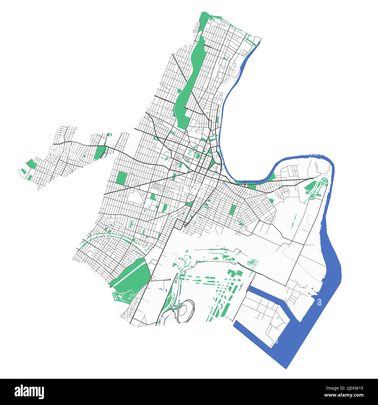 Carte Newark. Carte détaillée de la zone administrative de Newark ...