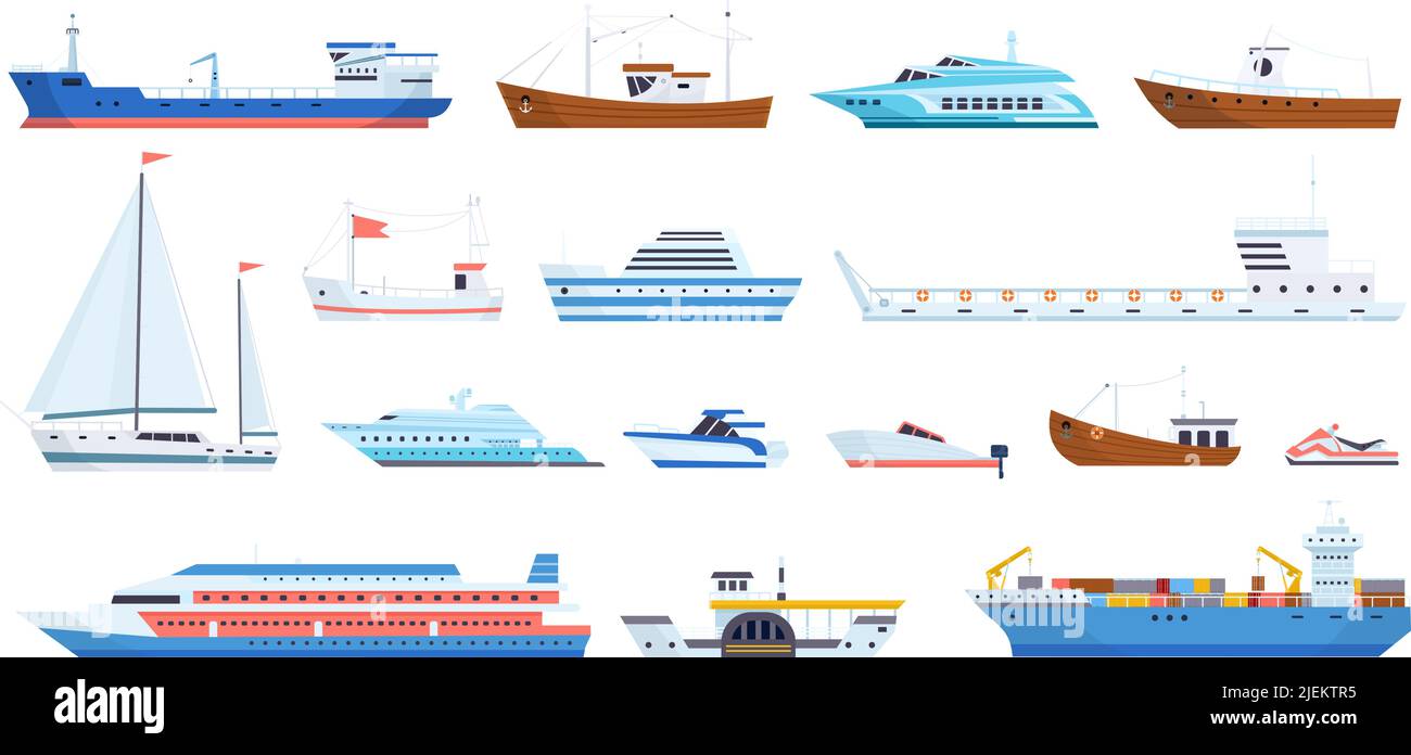 Types of ships Banque d'images vectorielles - Alamy