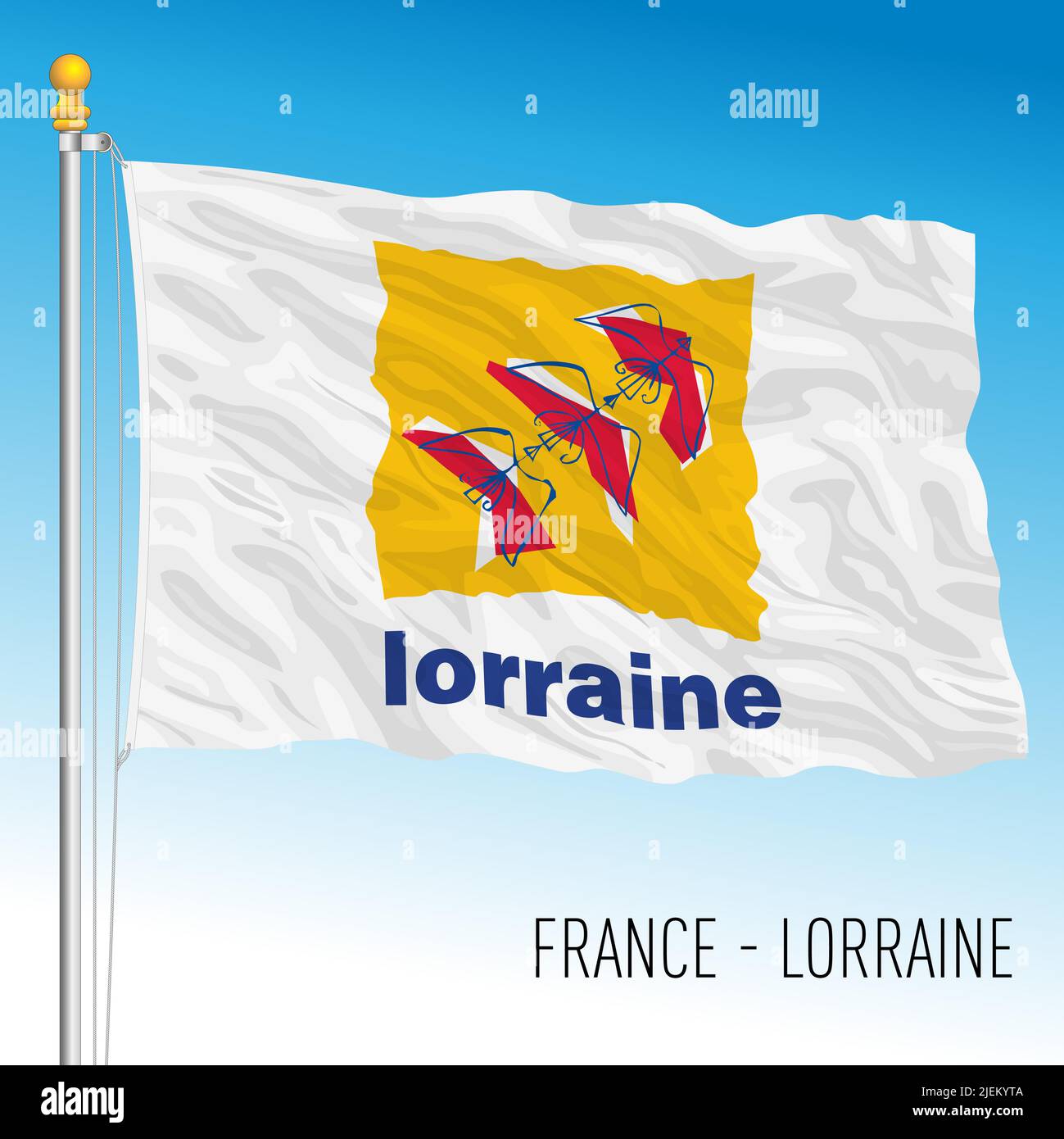Lorraine flag Banque d'images vectorielles - Alamy