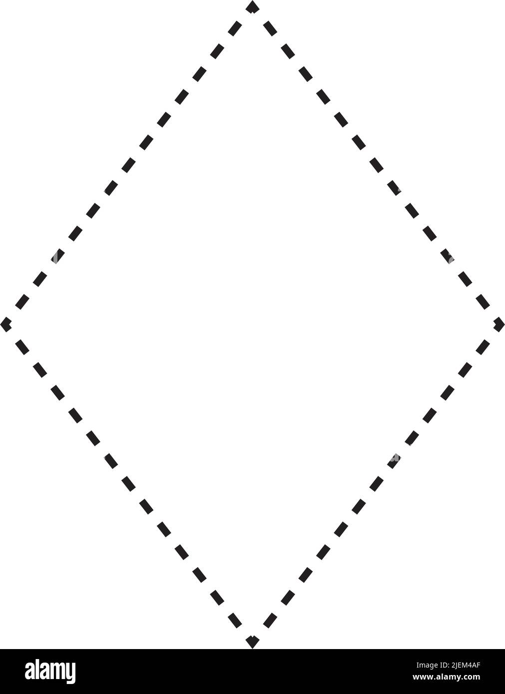 Symbole en pointillés en forme de losange icône vectorielle pour la ...