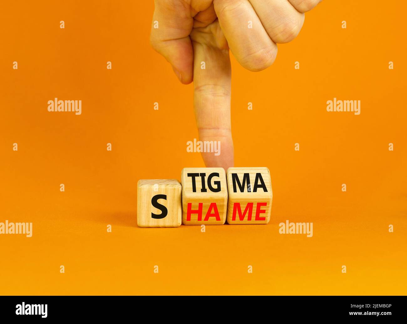 Symbole de stigmatisation ou de honte. Concept de mots stigmatisation ...