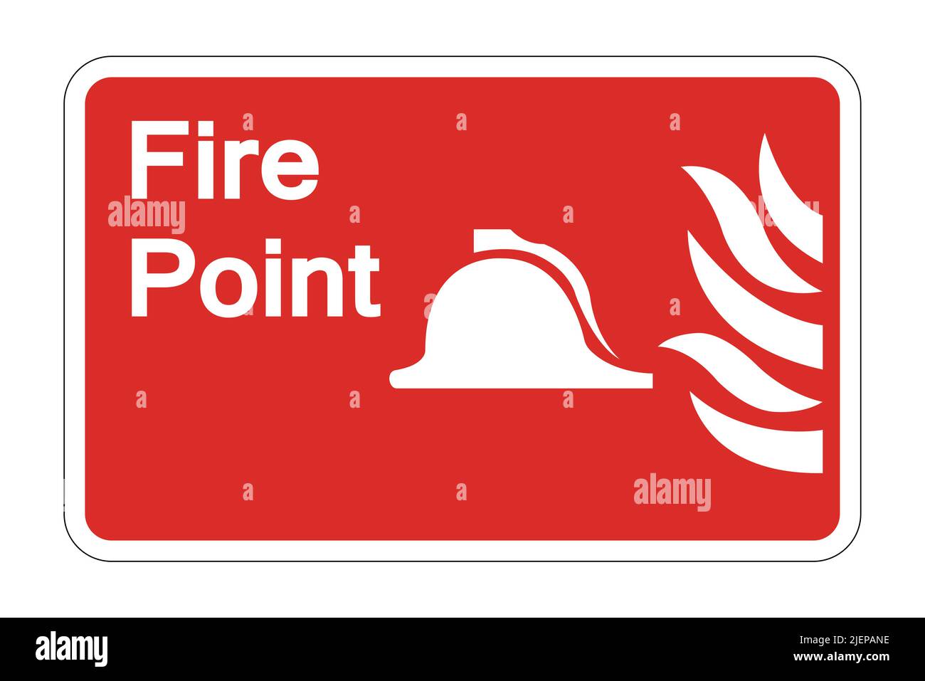 Symbole de point d'incendie sur fond blanc, illustration vectorielle ...