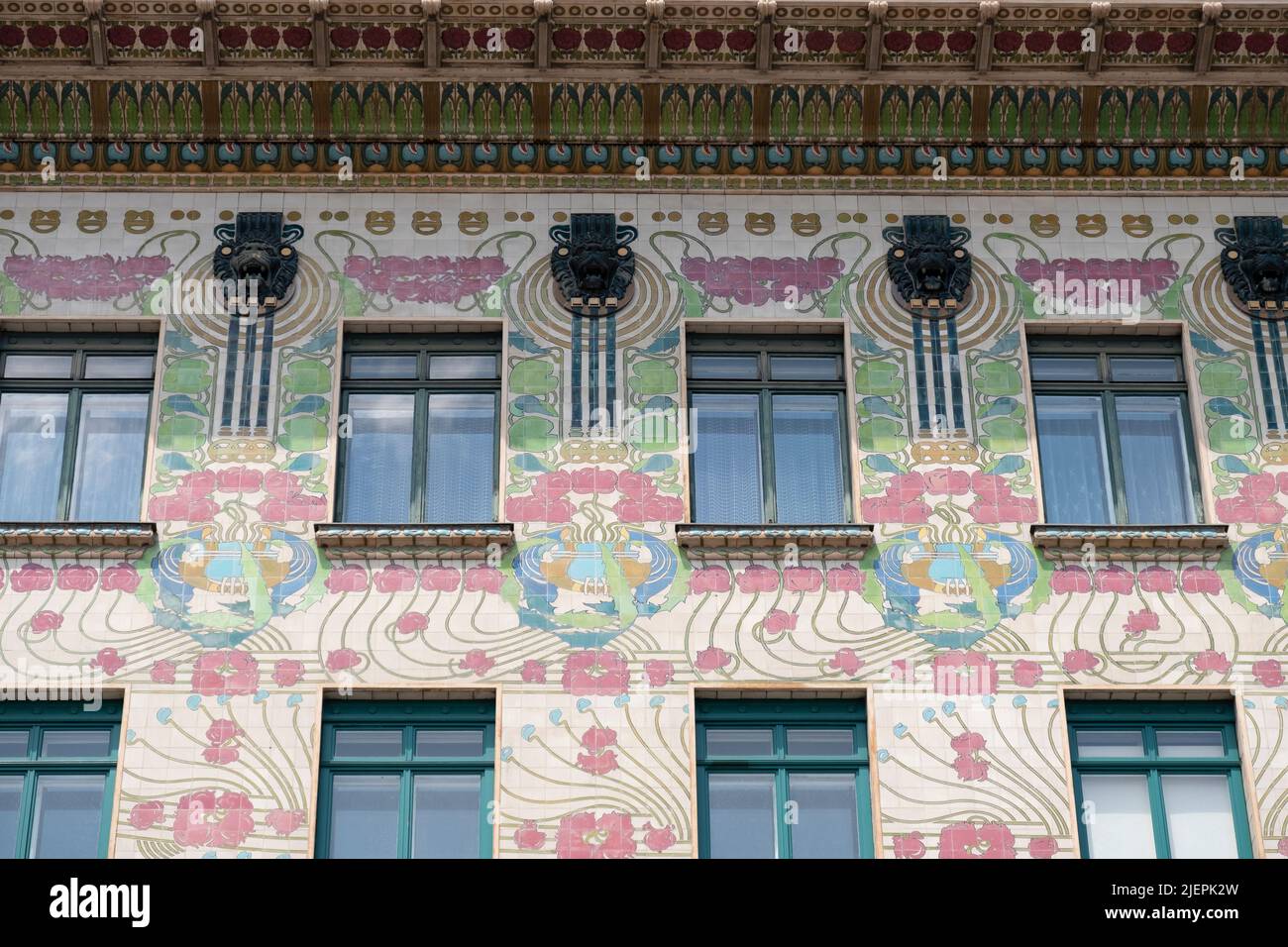 Majolikahaus d’Otto Wagner à Vienne, Autriche, l’un des plus beaux ...