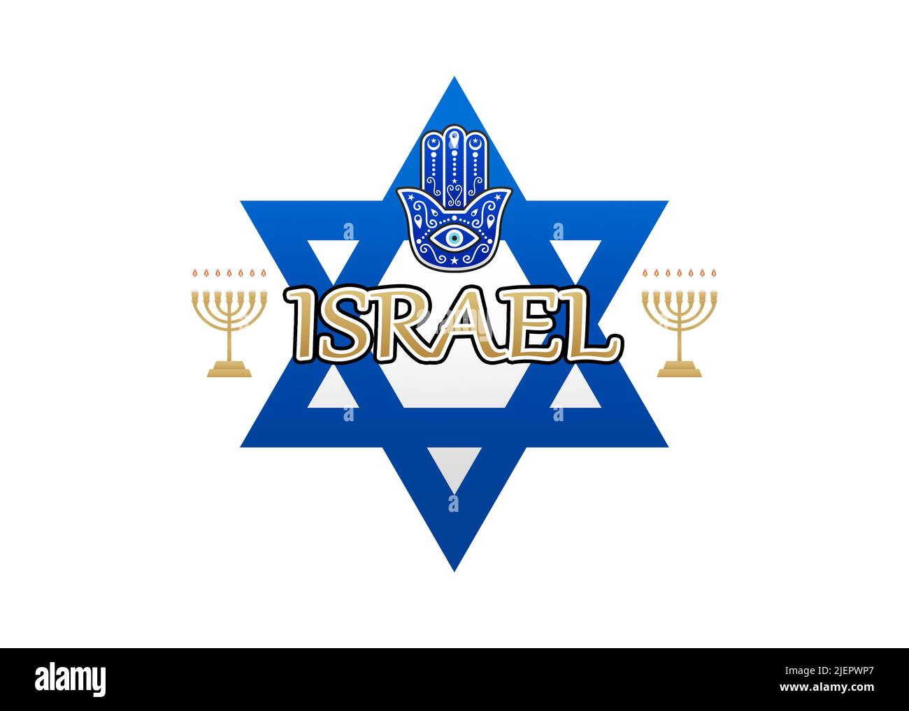 L'emblème de la menorah du judaïsme Banque de photographies et d’images ...