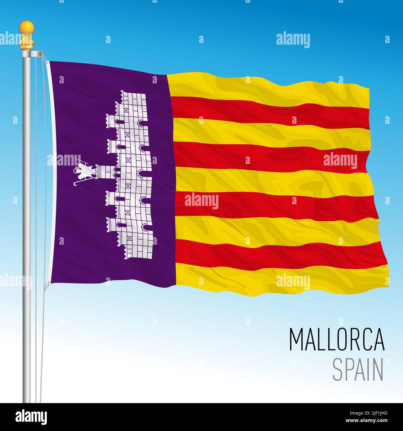 Drapeau de majorque Banque d'images vectorielles - Alamy