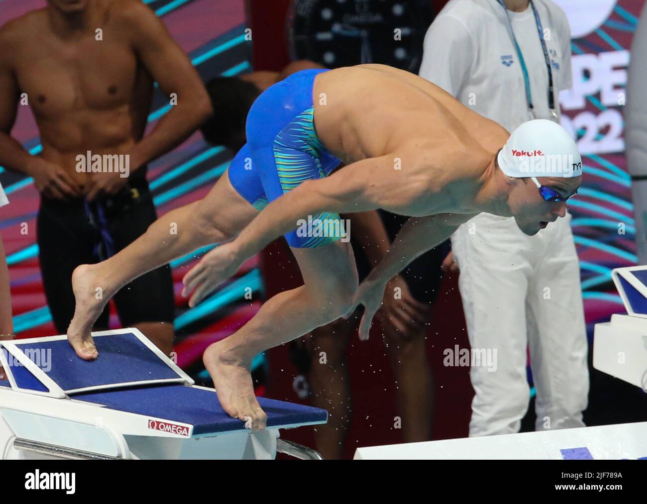 Hadrien Salvan de France CHALEUR 100 M Freestyle hommes pendant les Championnats du monde 19th ...