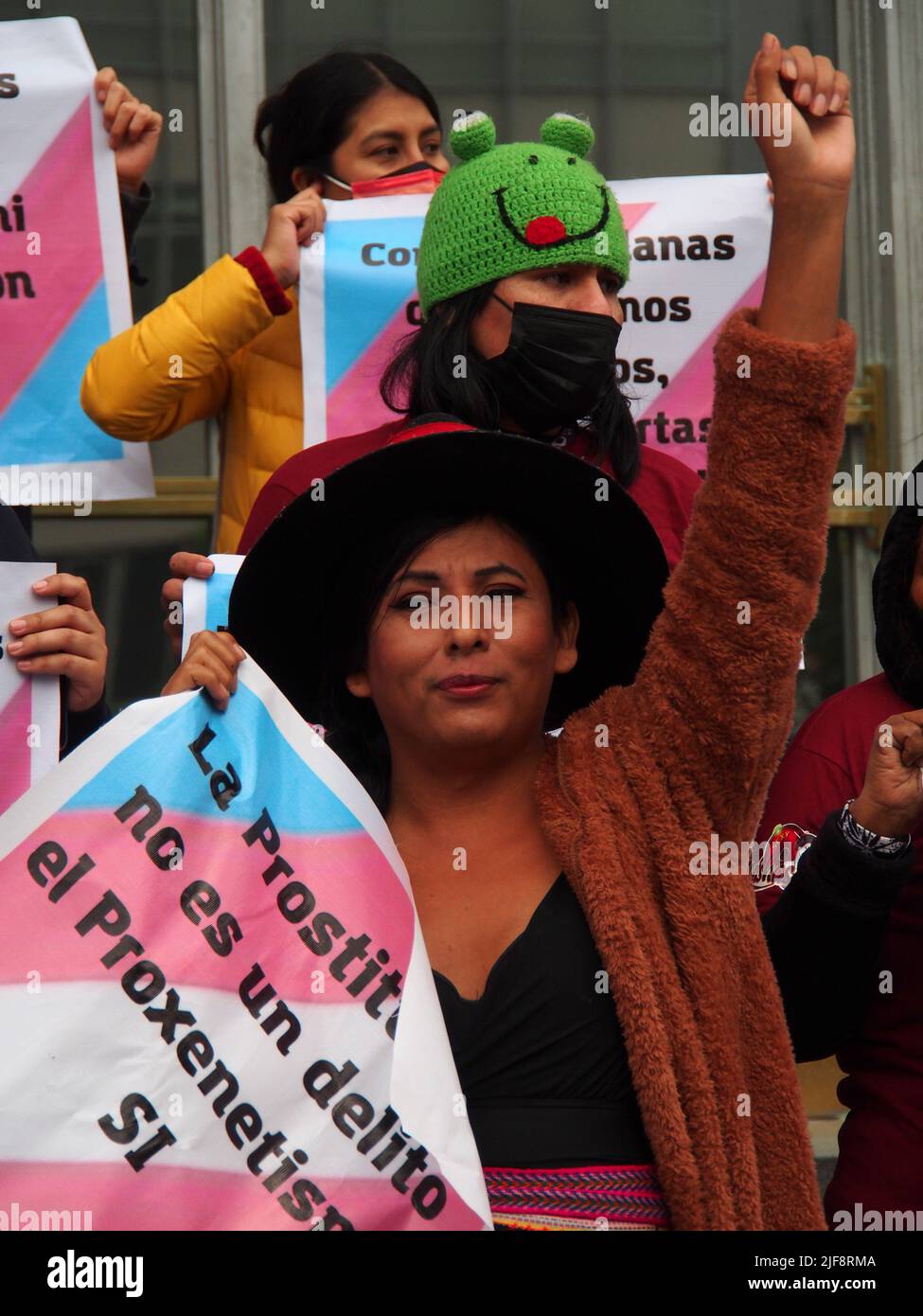 Lima, Pérou. 30th juin 2022. Gahela Cari, militante et transgenre ...