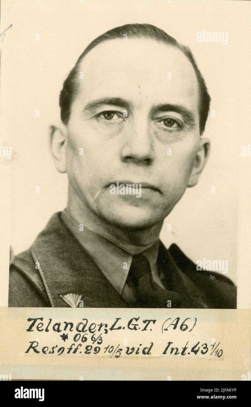 Portrait de Lars Gunnar Teodor Telander, officier du Régiment d ...