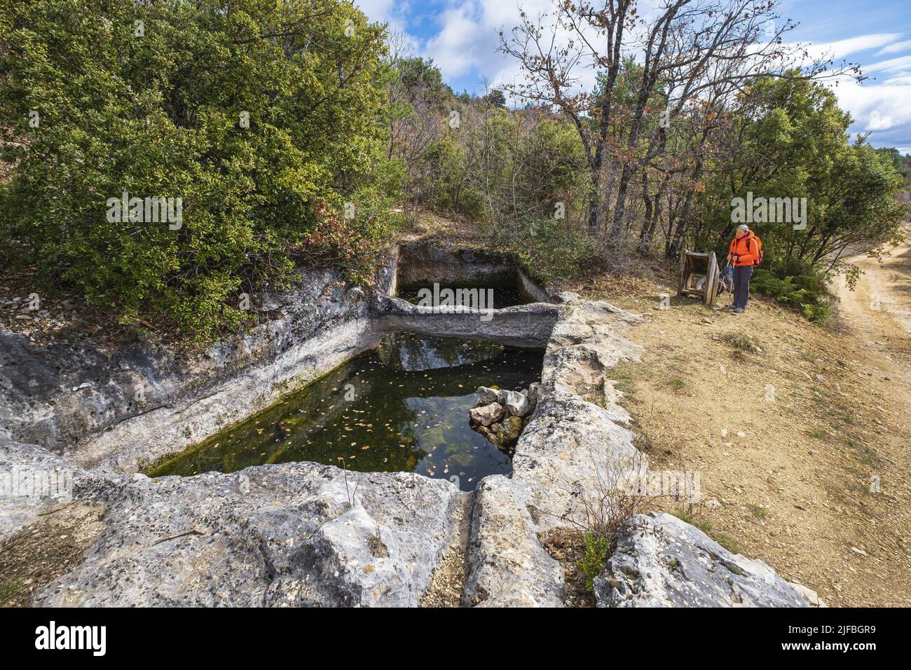 France, Vaucluse, Parc naturel régional du Luberon, randonnée à partir ...