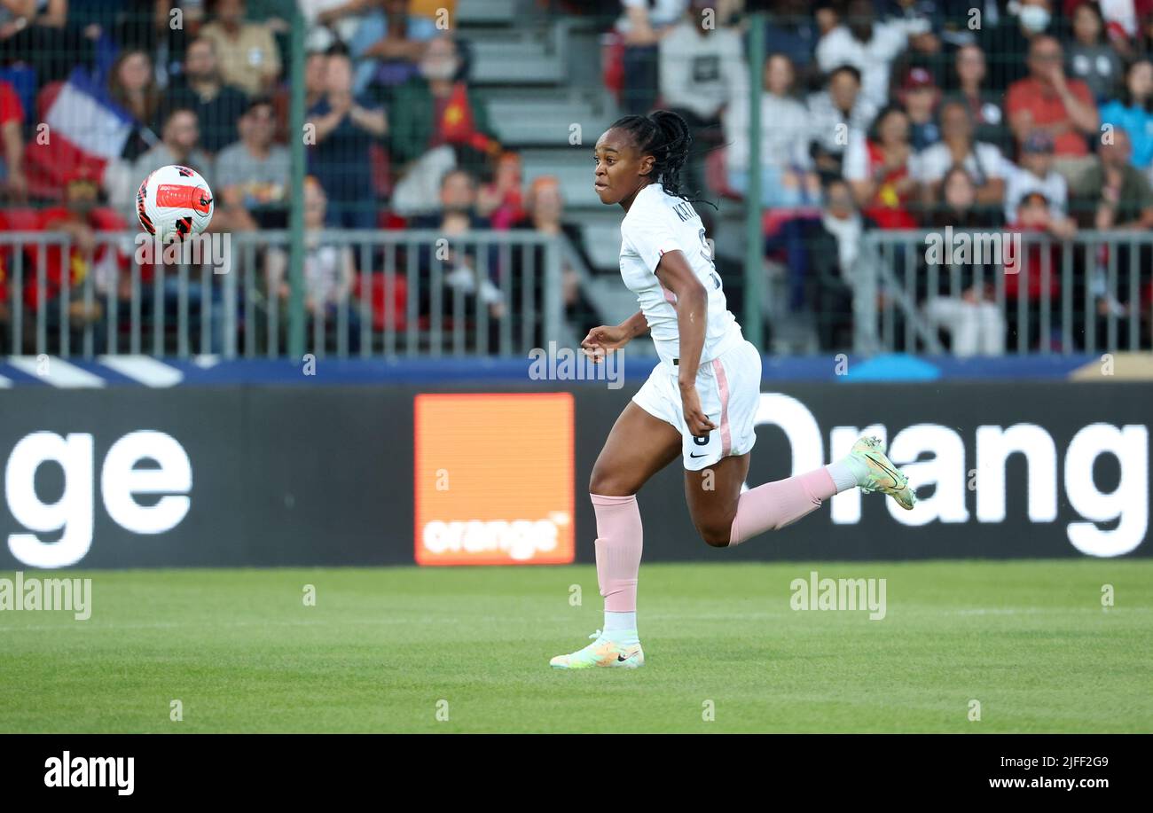 Marie-Antoinette Katoto de France pendant le match international de ...