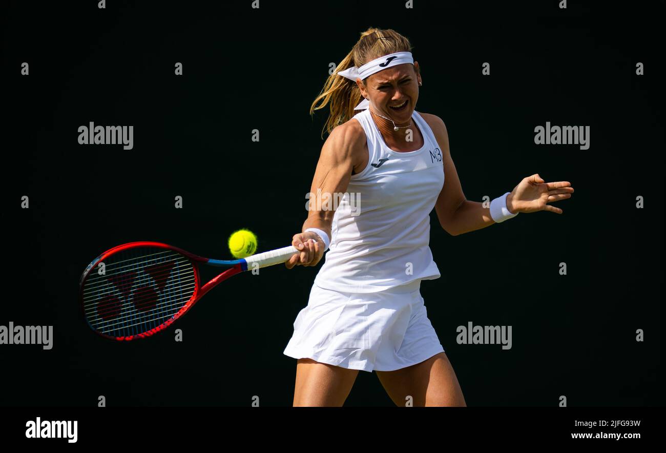Marie Bouzkova de la République tchèque en action contre Alison Riske ...