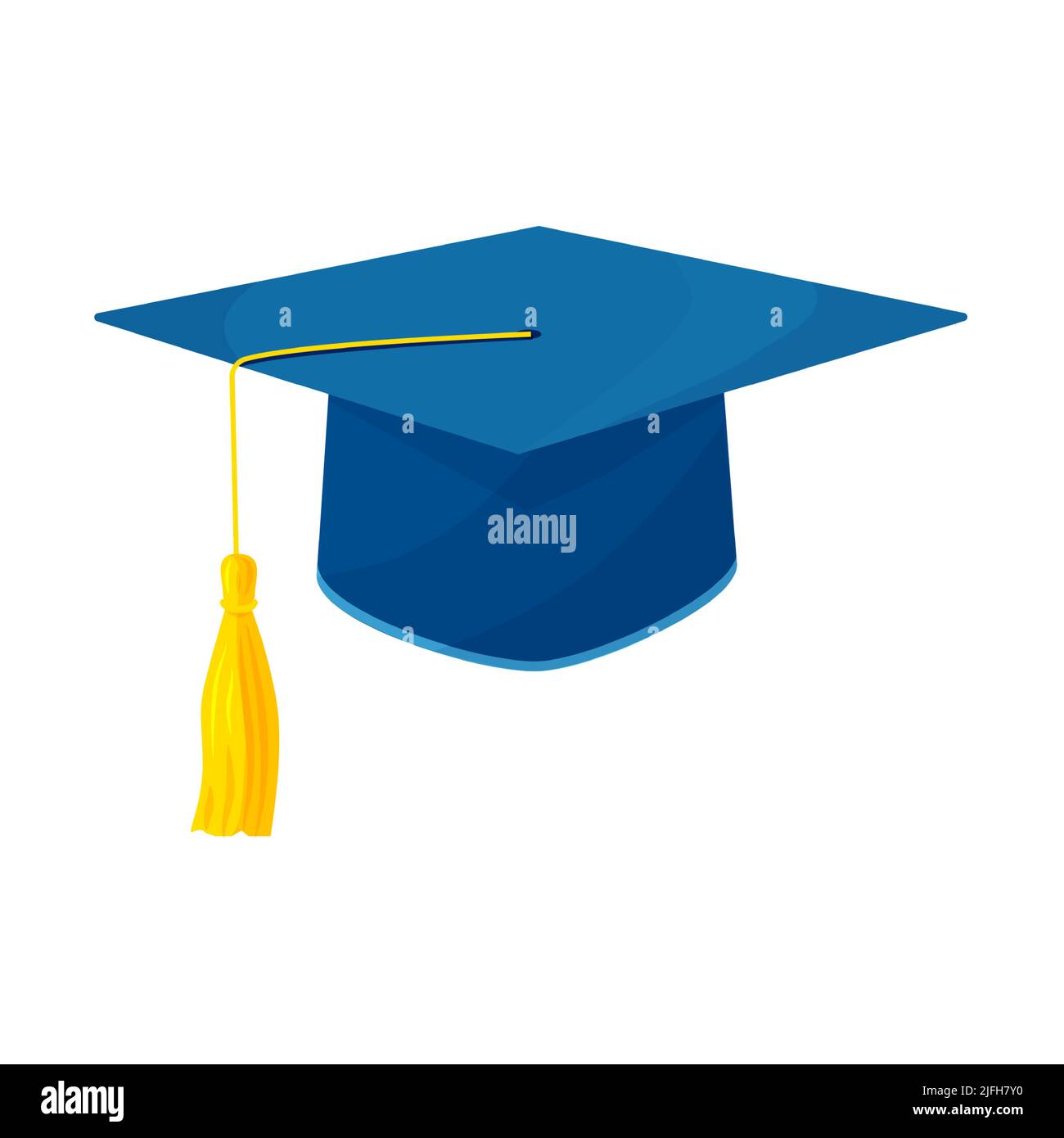 Cap universitaire, scolaire ou universitaire isolé sur fond blanc ...