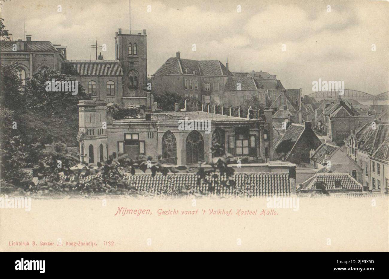 Château de Bat-Bouwe-Zate (Hello Castle), vu du Valkhof; de 1903 à 1914 ...