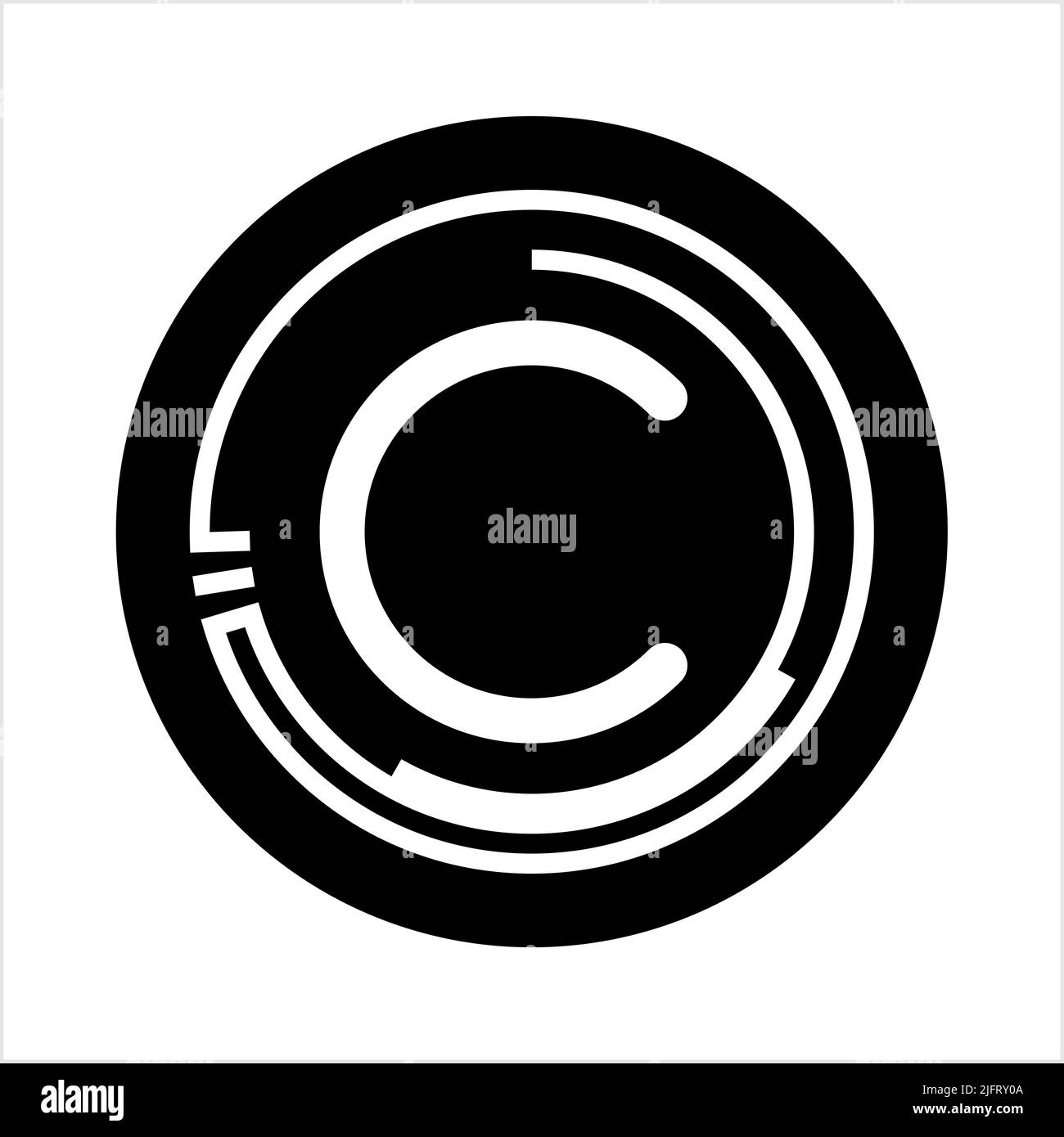 Icône Copyright, lettre de copyright C symbole illustration de l ...