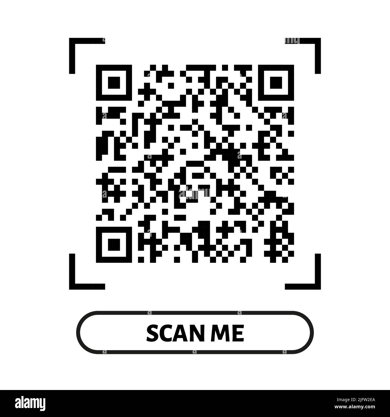 Modèle de code QR Scan Me. Code QR pour le paiement, transfert de texte ...