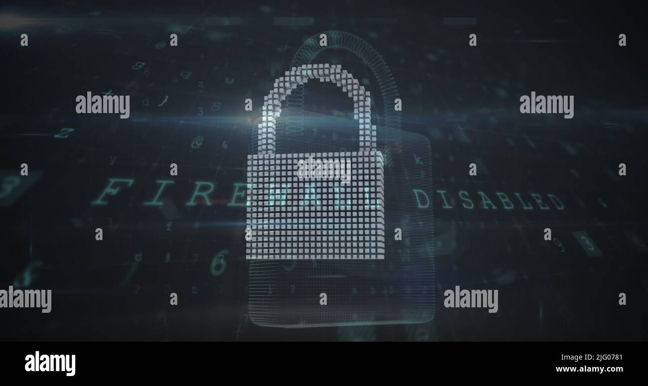 Image de l'avertissement de cyber-attaque sur les symboles de sécurité ...