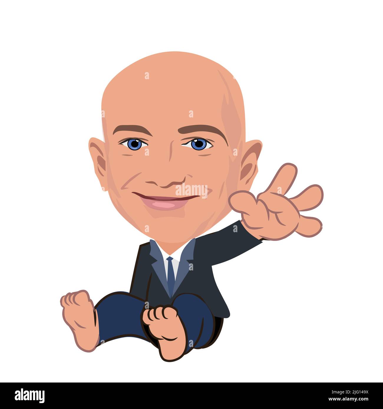 Jeff bezos bébé drôle dessin animé vecteur illustration stock art Image ...