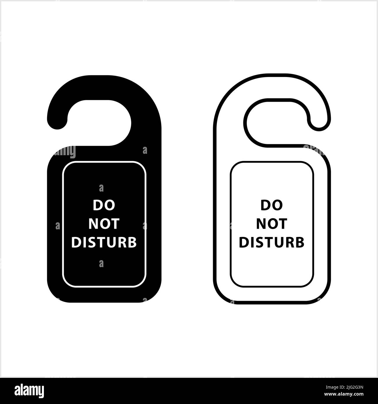 Icône d'étiquette de porte, affiche de porte, ne pas déranger ...