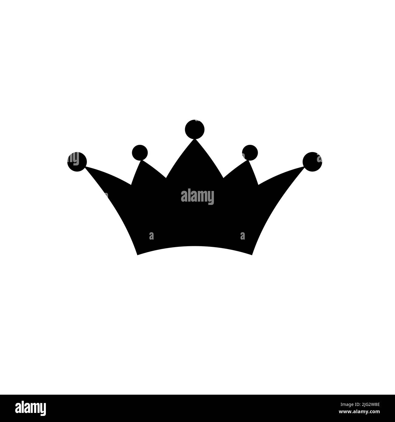 Icône de couronne vectorielle. Princesse de couronne vectorielle isolée ...