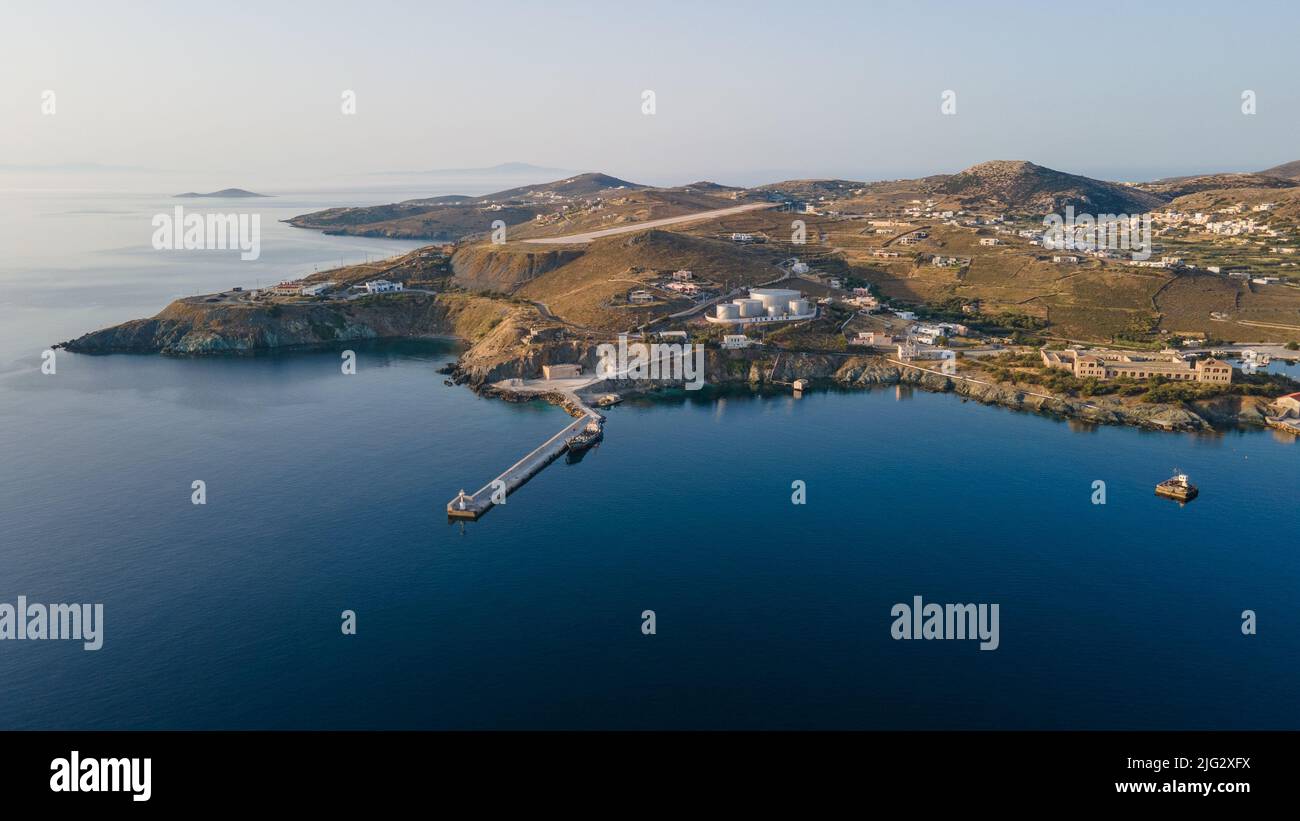 Syros port aerial view Banque de photographies et d’images à haute ...