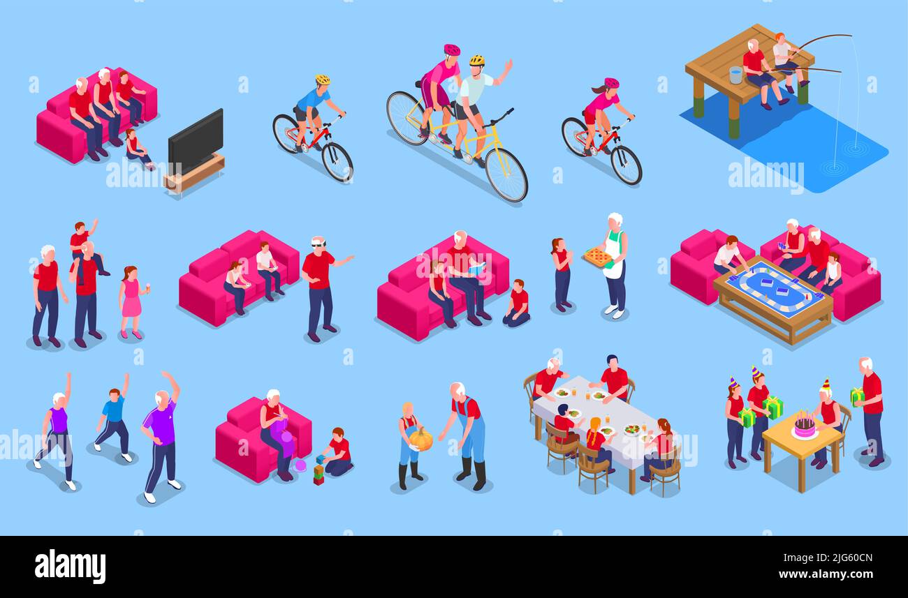 Grands parents petits enfants Banque d'images vectorielles - Page 2 - Alamy