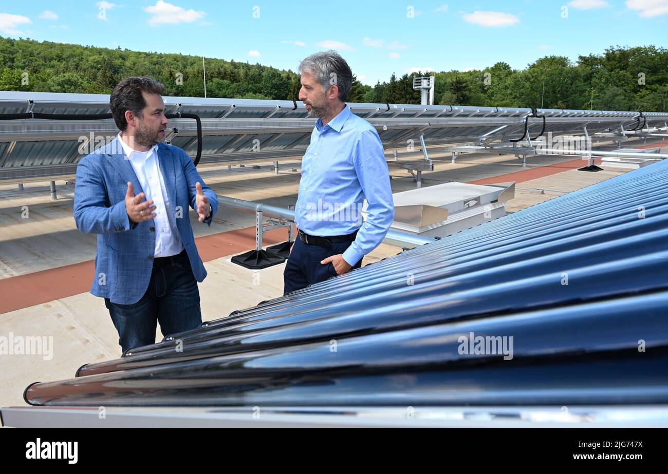 Dettenhausen, Allemagne. 08th juillet 2022. Boris Palmer (l), maire de ...