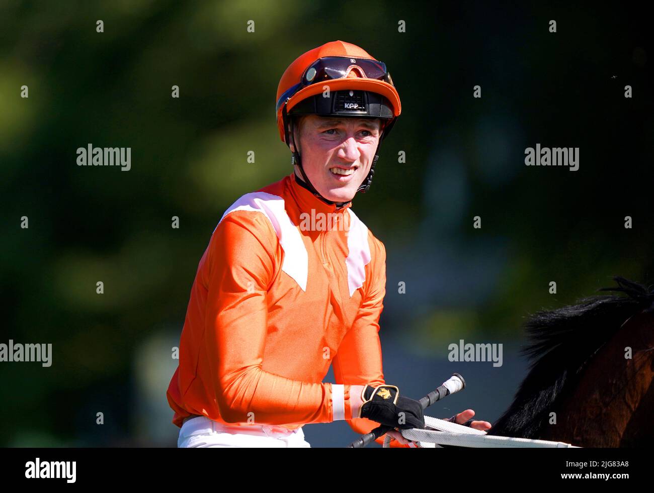 Jockey David Egan après avoir gagné le handicap Arioneo sur Nizaaka ...