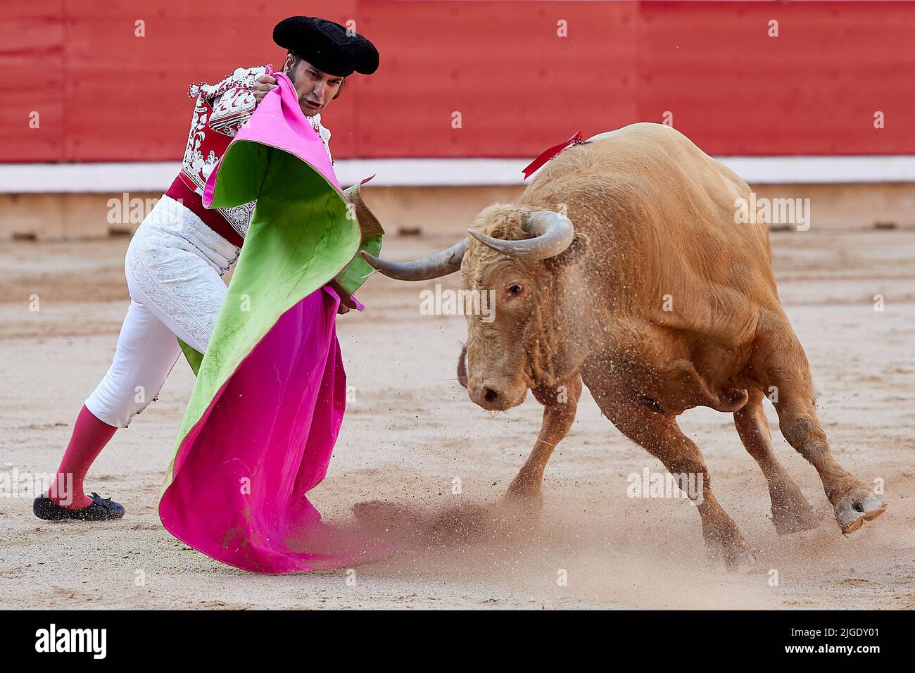 Le taureau espagnol Morante de la Puebla défie un Nunez del Cuvillo qui ...