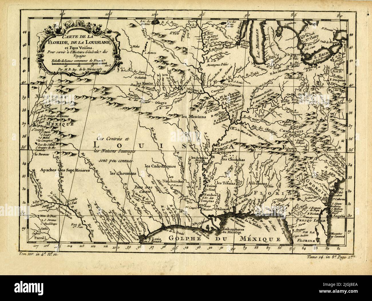 Carte française de la Floride et de la Louisiane, 1780, par Jacques ...