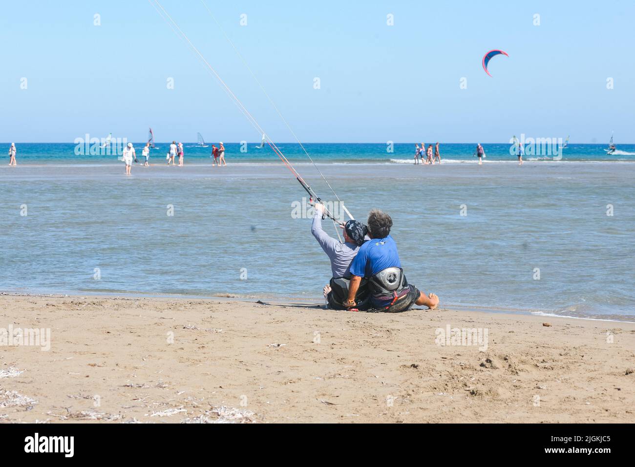 Planche de surf avec un cerf volant Banque de photographies et d’images ...
