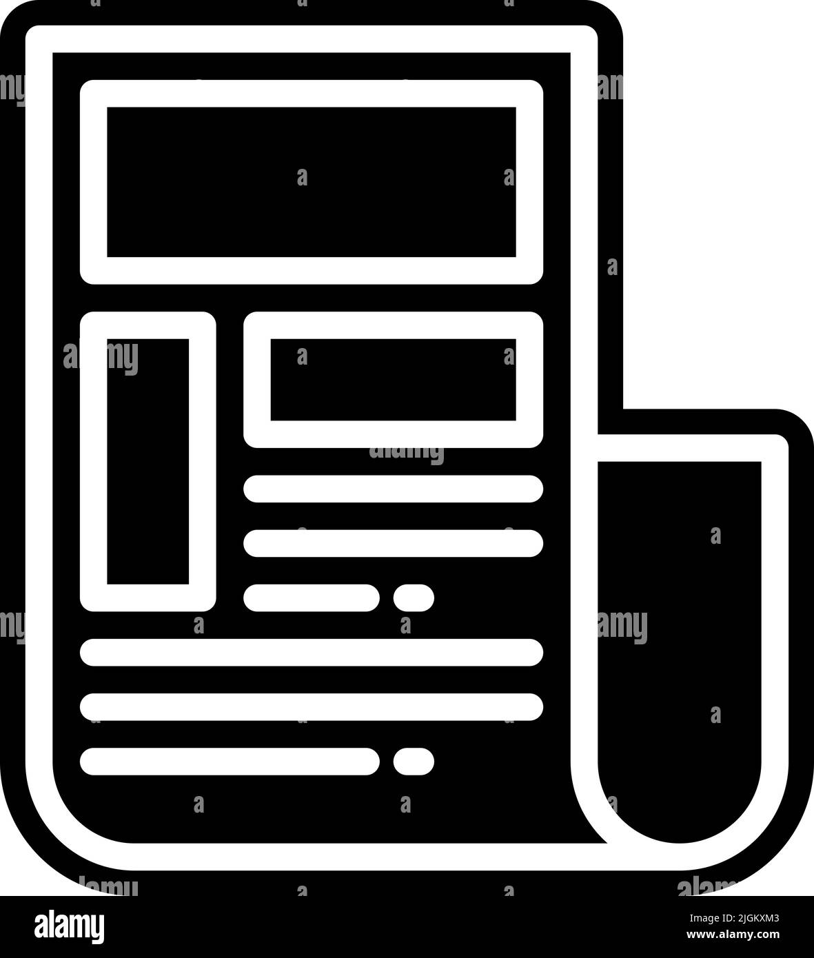 Icone journal Banque d'images noir et blanc - Alamy