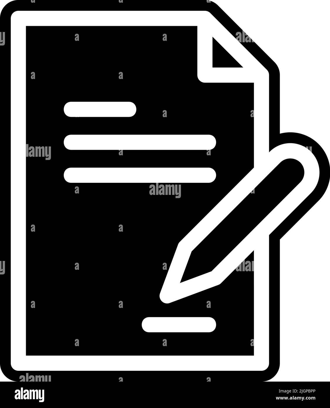 Contrat symbole Banque d'images noir et blanc - Alamy