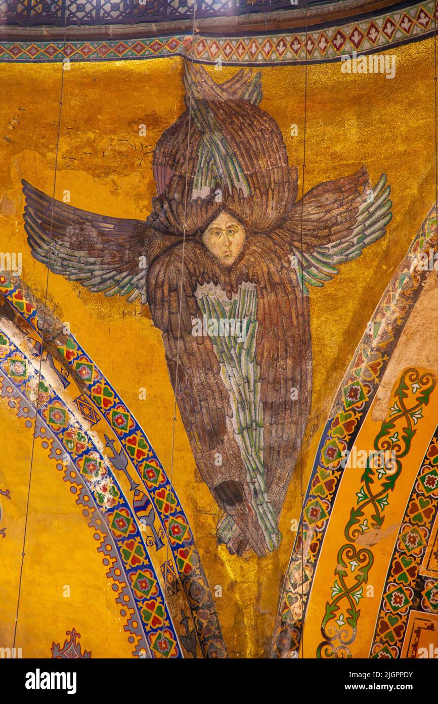 Fresque d'un Séraphe à six ailes, Grande Mosquée Sainte-Sophie, Église ...