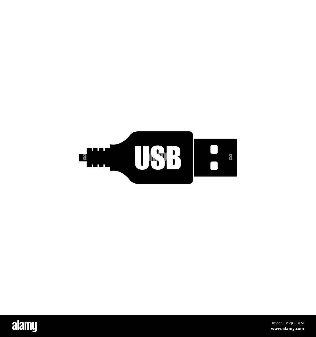 Icône USB. Symbole vectoriel de style plat tendance sur fond blanc. Web ...