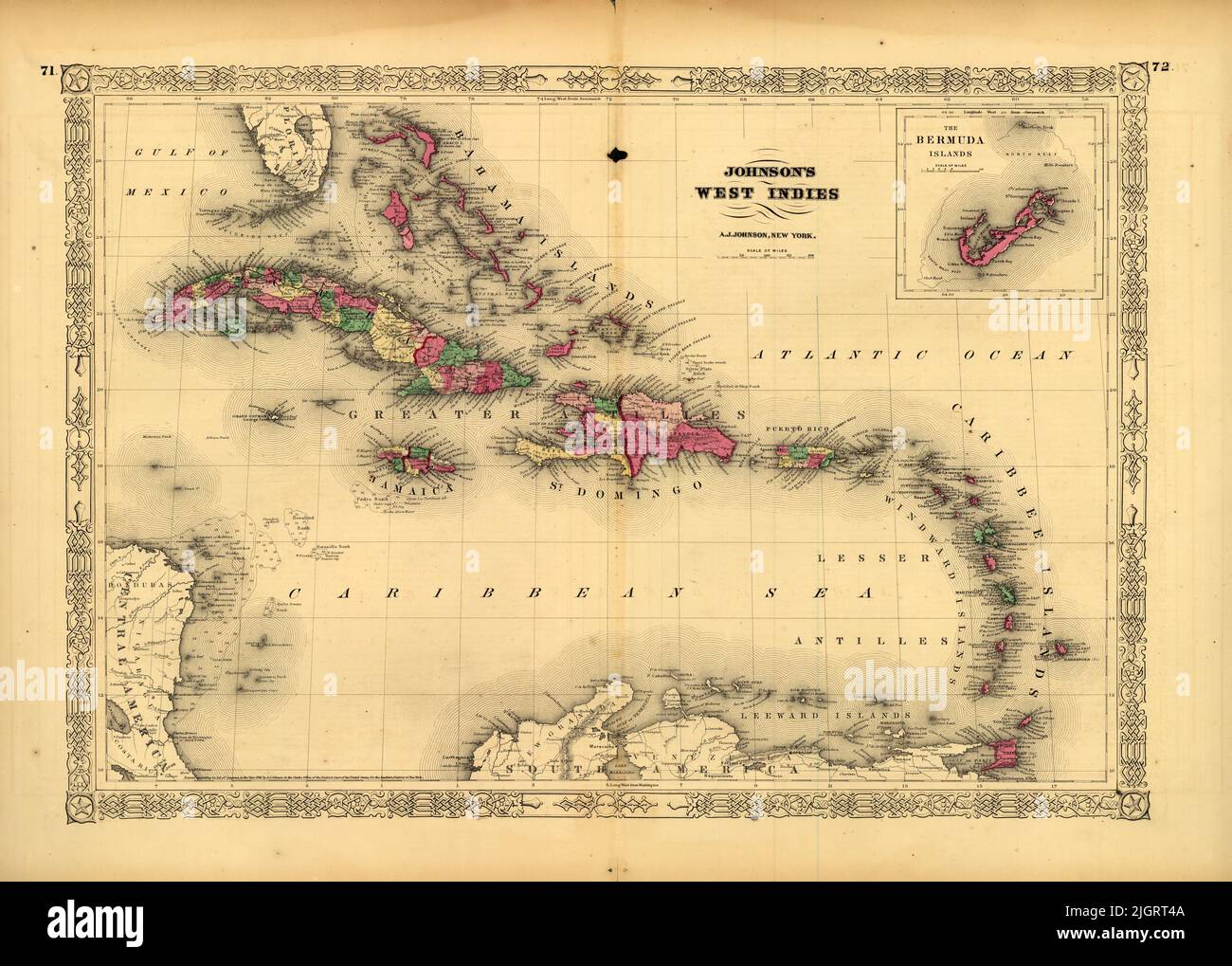 Ancienne carte des bermudes Banque de photographies et d’images à haute ...