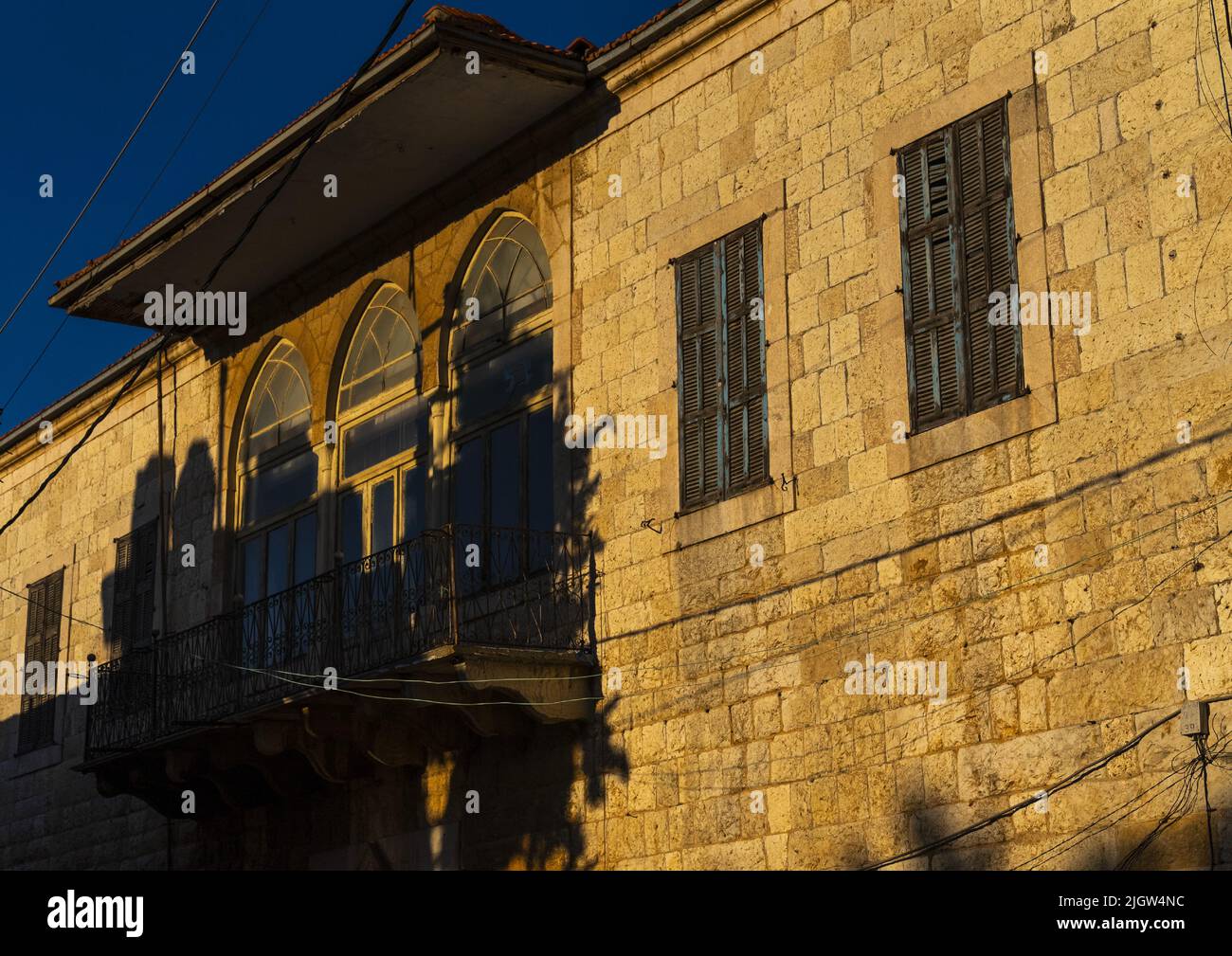 Ancienne maison libanaise traditionnelle dans un village, Mont Liban ...