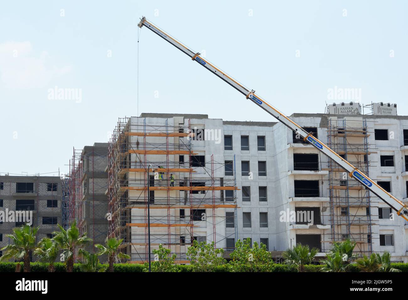 Le Caire, Egypte, 6 juin 2022: Un chantier de construction d'un nouveau ...