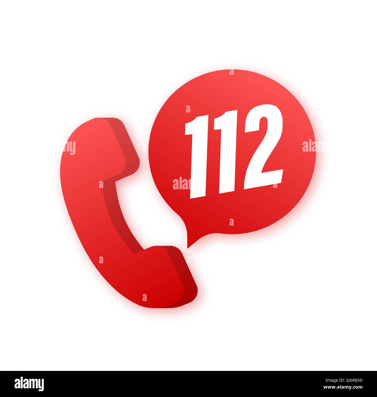 112 Numéro d'appel d'urgence. Symbole SOS. Illustration vectorielle ...