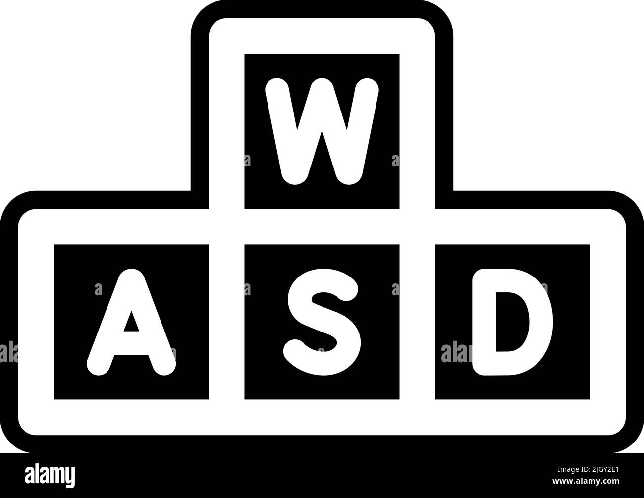 Clavier wasd Banque d'images noir et blanc - Alamy