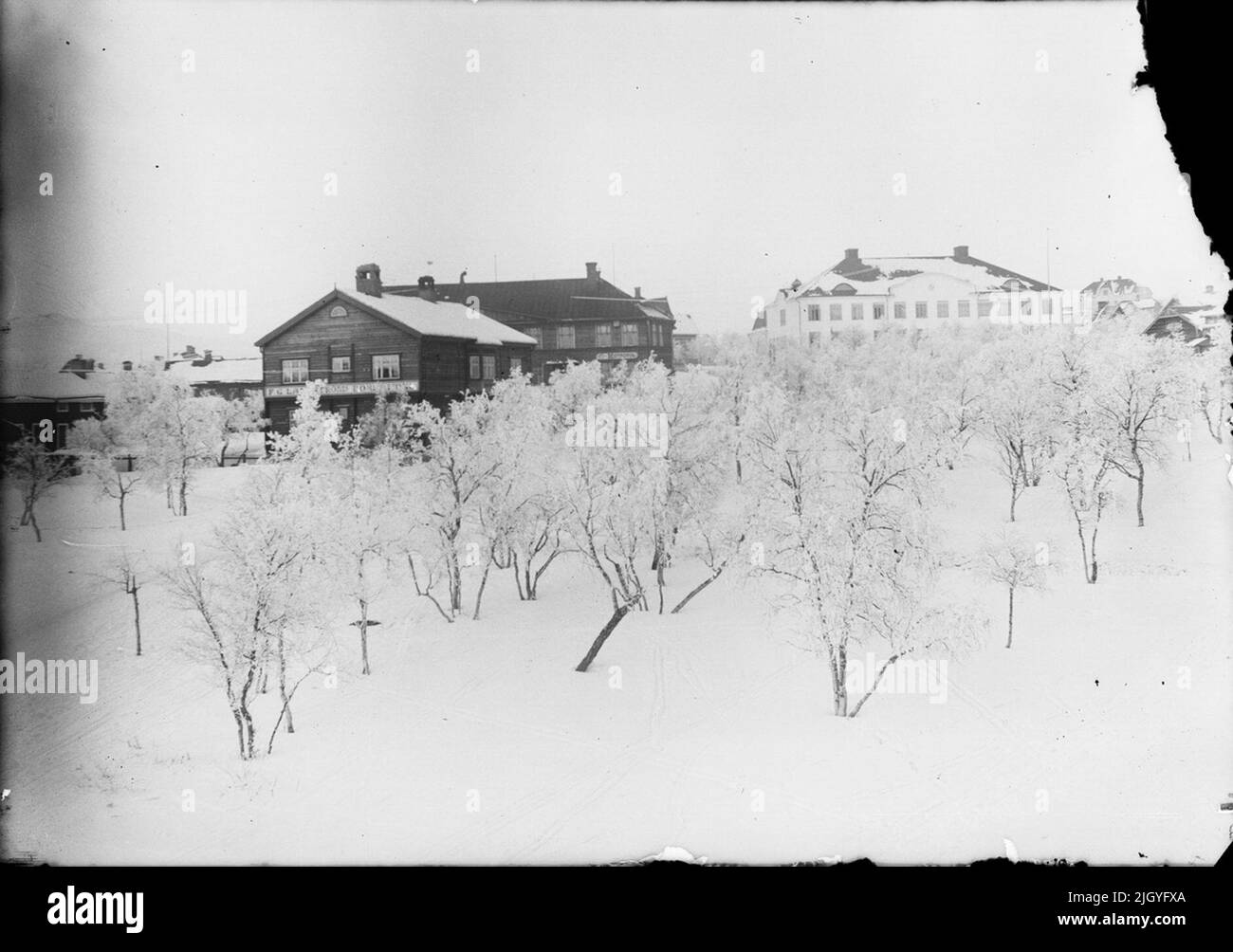 Vue, entre autres, de l'école centrale de Kiruna, en Laponie. Peter ...