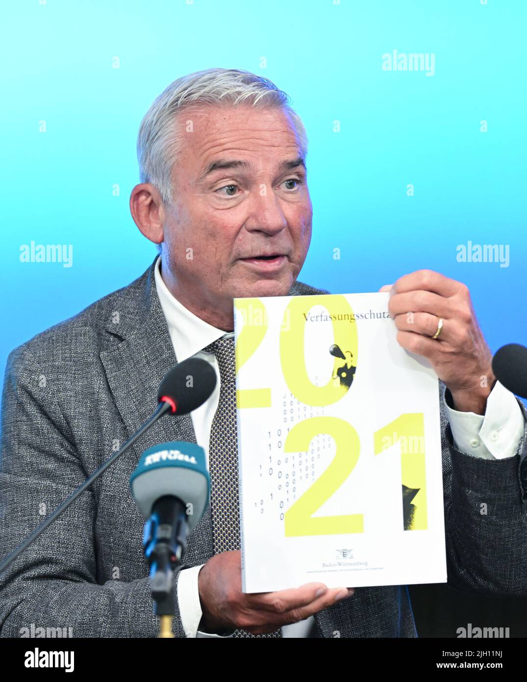 Stuttgart, Allemagne. 14th juillet 2022. Thomas Strobl (CDU), ministre ...