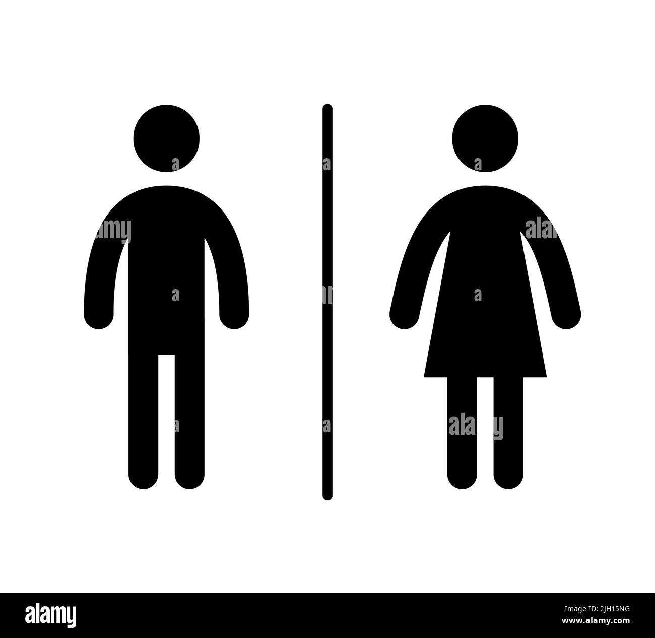Pictogramme WC toilettes. Femme, homme pictogramme figure toilettes ...
